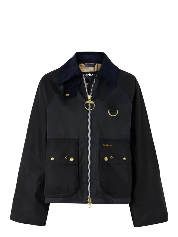 Barbour Kearton Two-tone Waxed Cotton Jacket - Navy