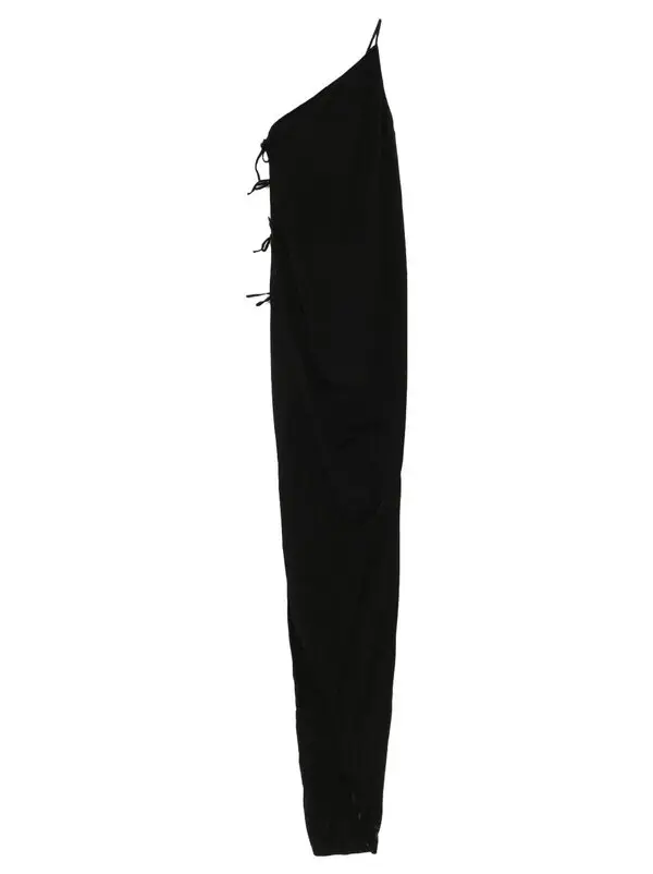 Rick Owens Asymmetrical Strappy Maxi Dress - Black