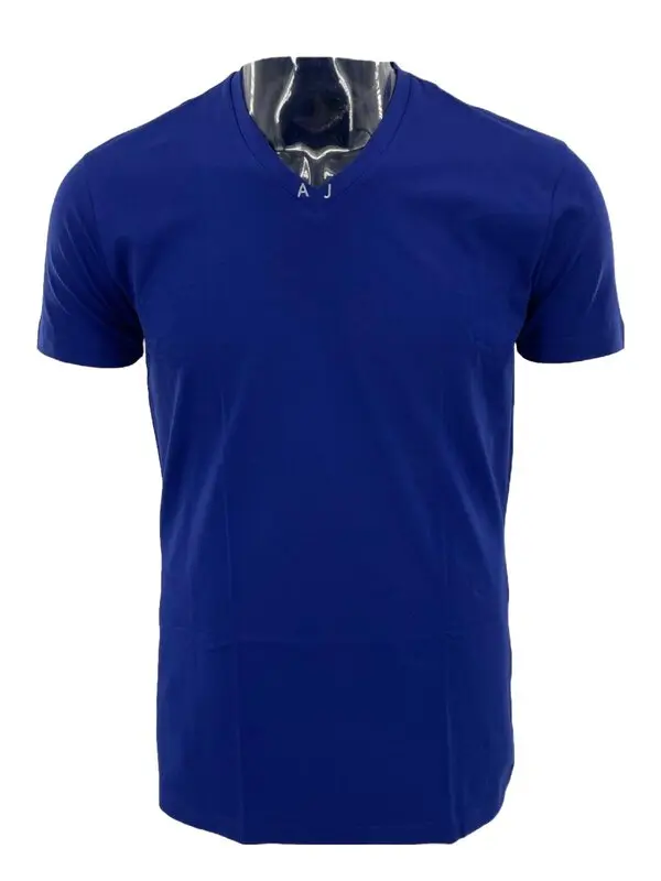 Emporio Armani V-neck Short-sleeved T-shirt - Blue