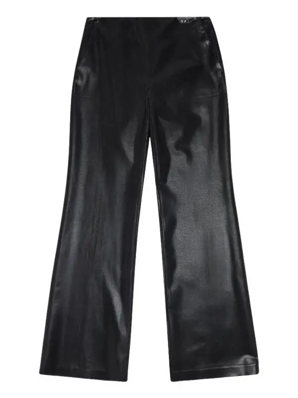 DIESEL® P-olaris Coated Pinstripe Flare Pants - Black