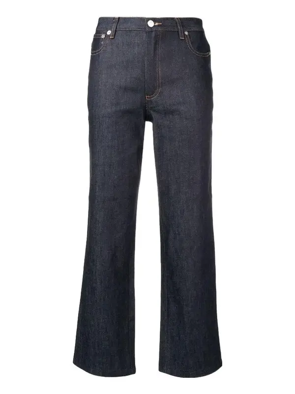 A.p.c. Sailor Jeans High Waist Straight Leg Denim - Black