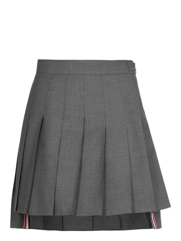 Thom Browne Pleated Mini Skirt - Medium Gray