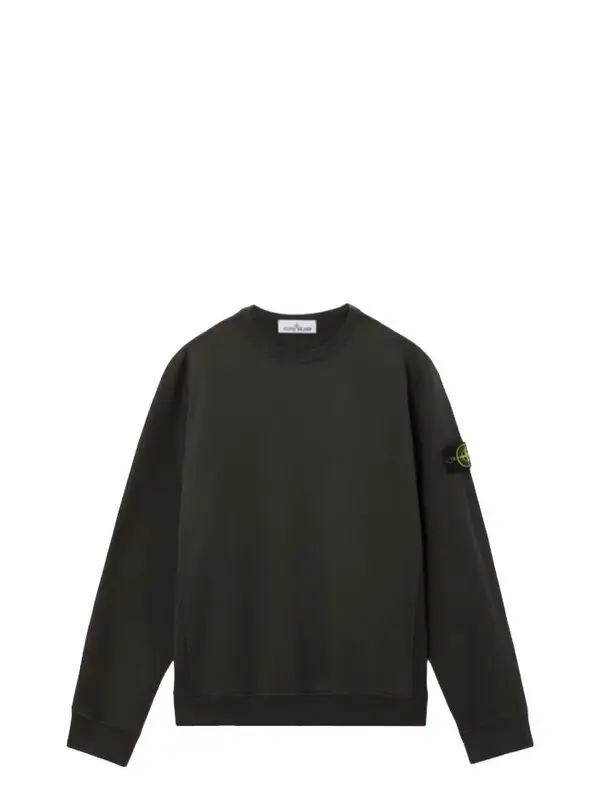 Stone Island Logo Patch Crewneck Sweatshirt - Leaden