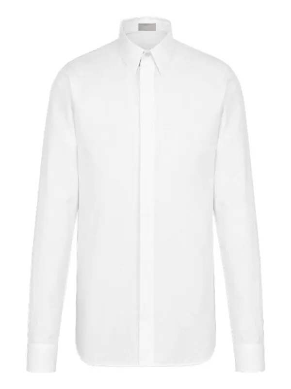 Dior Jacquard Long-sleeved Shirt - White