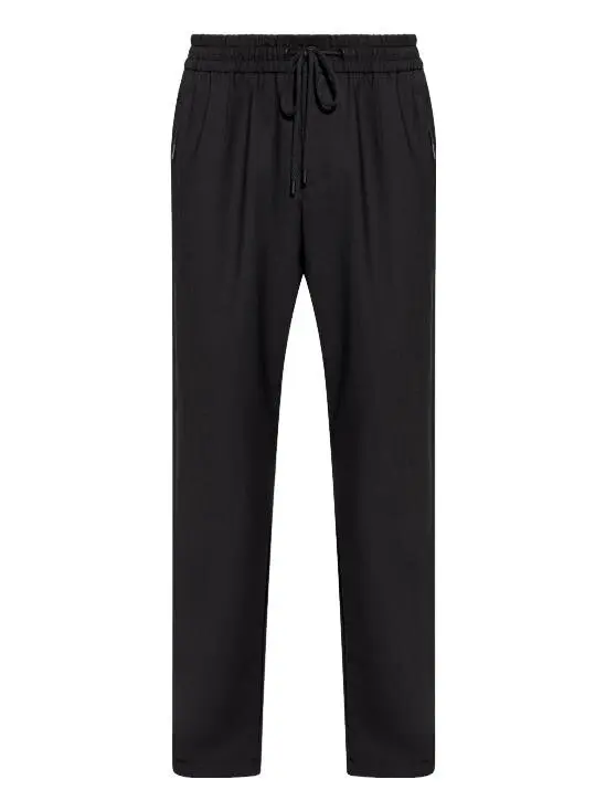 Dolce & Gabbana Drawstring Straight-leg Trousers - Black