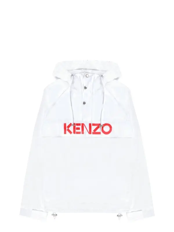 Kenzo Logo Printed Drawstring Hoodie - No