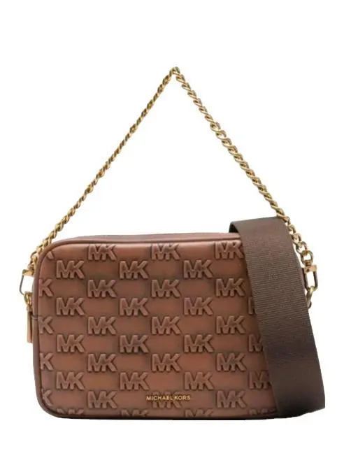 Michael Kors Bryant Embossed Monogram Camera Bag - Brown
