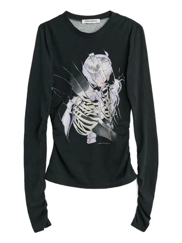 Our Legacy Strain Ruched Long Sleeve T-shirt - No
