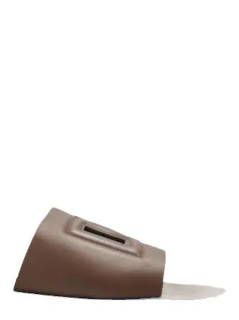 Dolce & Gabbana Dg Cut-out Detail Slides - Brown