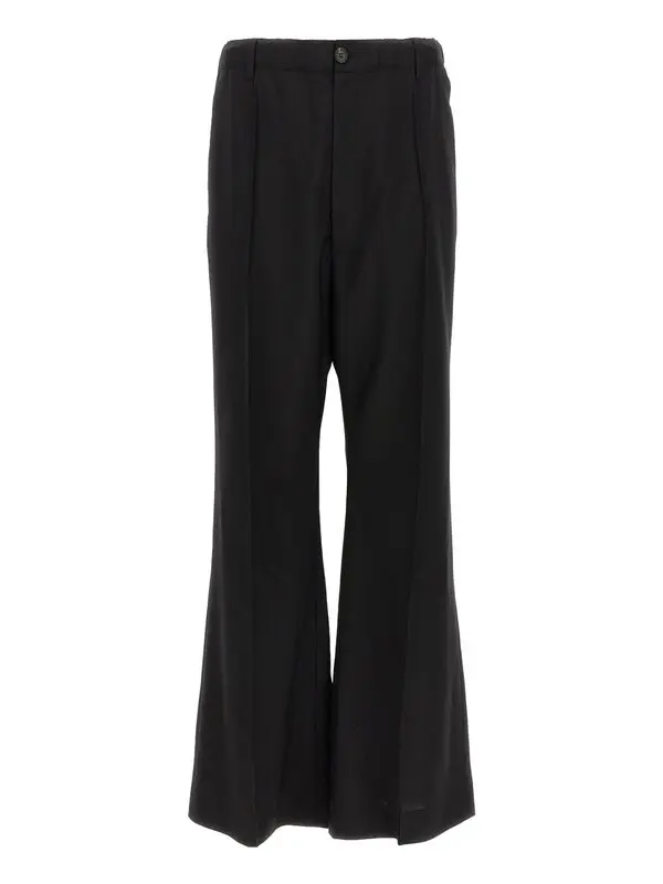 Marni Stitched Crease Flared Trousers - Black