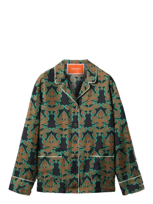 La DoubleJ Printed Silk Shirt - Green