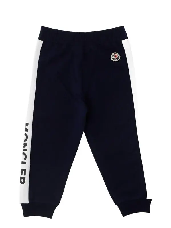 Moncler Color Block Logo Track Pants - Midnight Blue