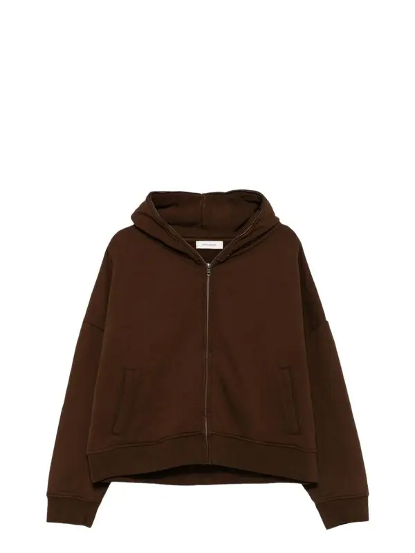 ENTIRE STUDIOS Zip Through Hooded Sweatshirt - Brown