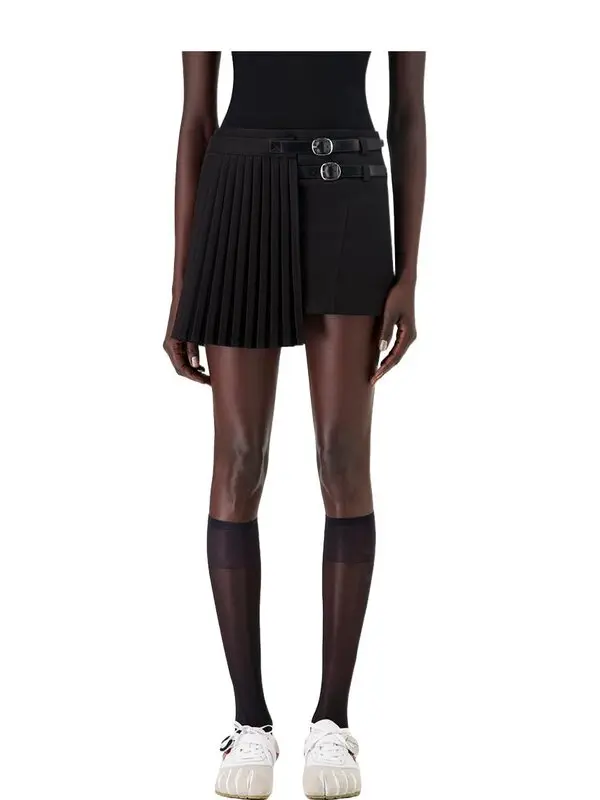 Coperni Pleated Uniform Mini Skirt - Black