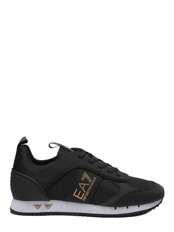 EA7 Logo-print Low-top Sneakers - Black