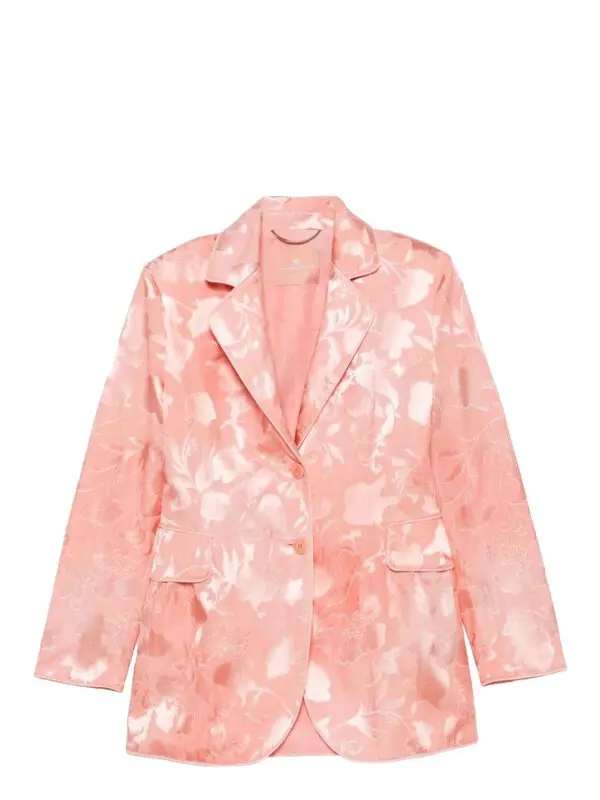 Ermanno Scervino Floral Jacquard Blazer - Peach Pink