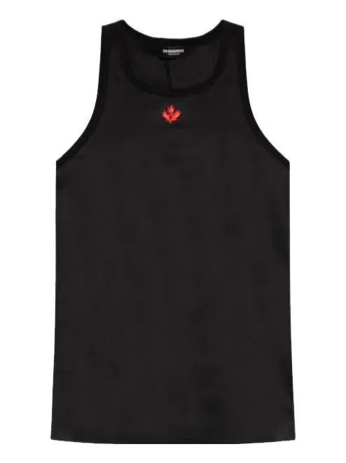 Dsquared2 Sleeveless Vest With Logo Detail - Black