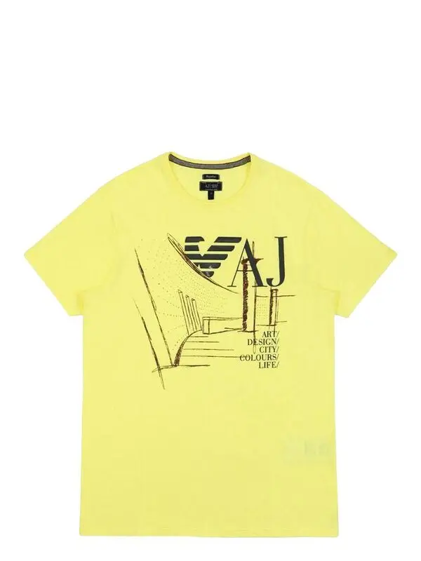 Emporio Armani Logo Details T-shirt - Yellow
