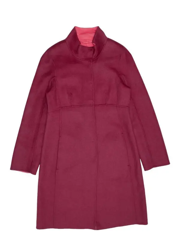 Max Mara Long-sleeved Coat With Standing Collar - Red