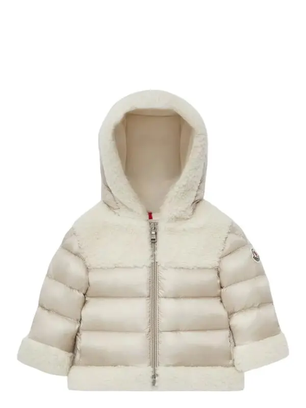 Moncler Dofi Logo Patch Down Jacket - Light Brown
