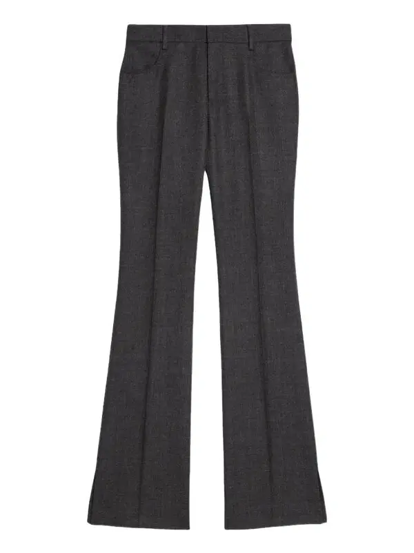 Ami Mid-rise Flared Tailored Trousers - Black