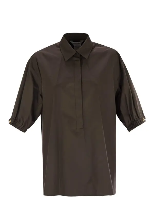 Max Mara Teano Cotton Poplin Shirt - Black