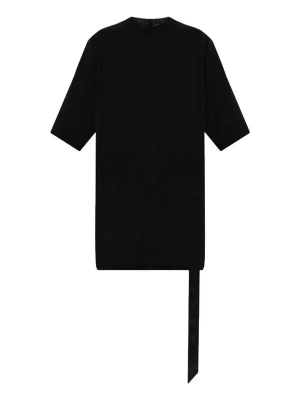 Rick Owens Short Sleeve Draped Hemline Top - Black