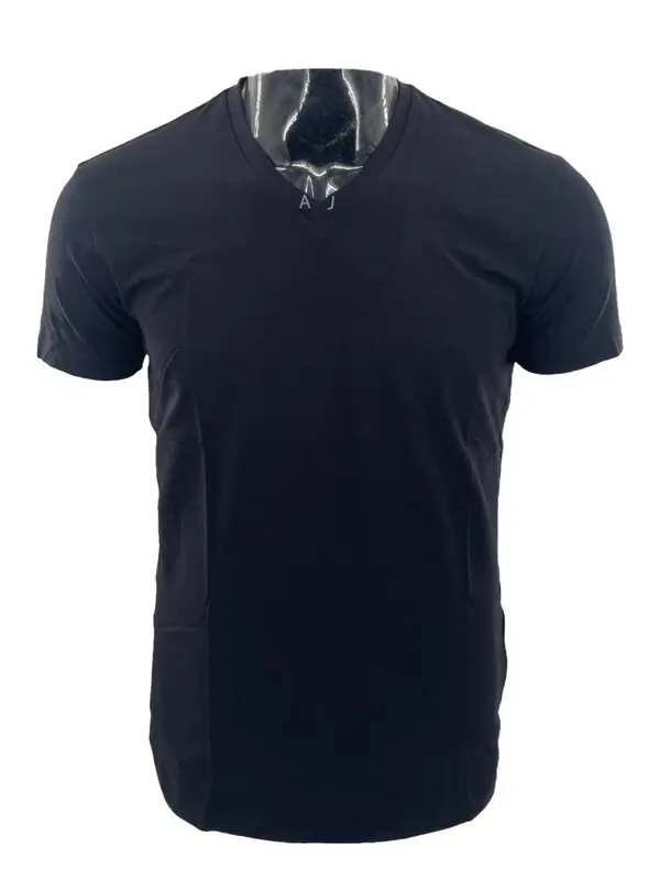 Emporio Armani V-neck Short-sleeved T-shirt - Black