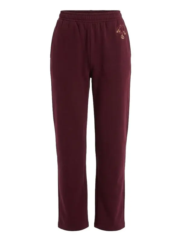 Gucci Cotton Jersey Leisure Pants With Embroidery - Red