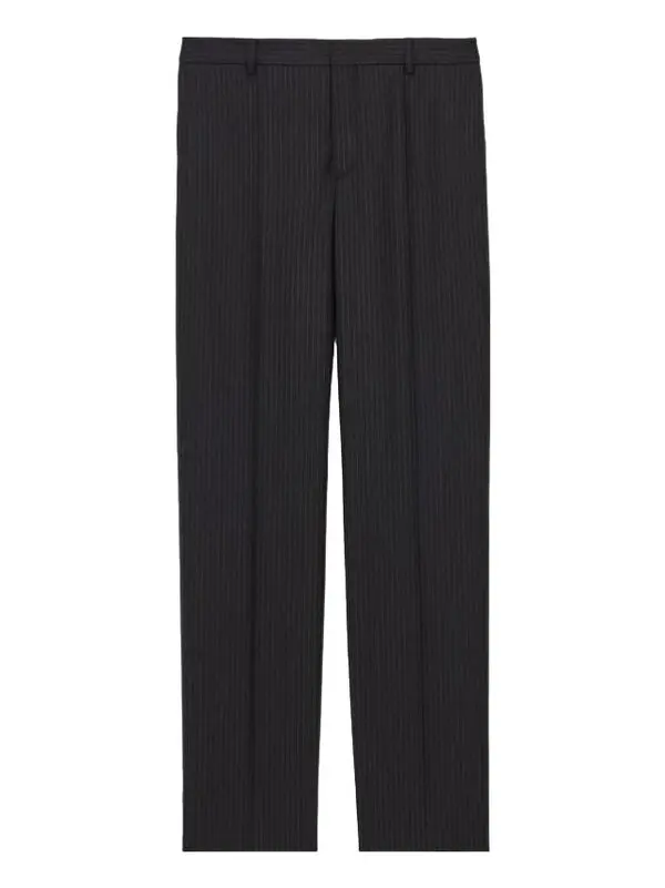 Saint Laurent Striped Slim-fit Trousers - Anthracite Black