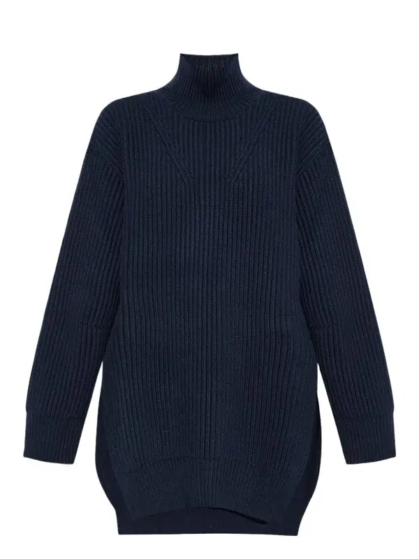 JIL SANDER Roll Neck Knitted Jumper - Black