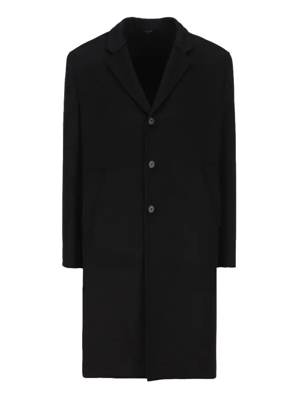 Prada Wool Single-breasted Coat - Black