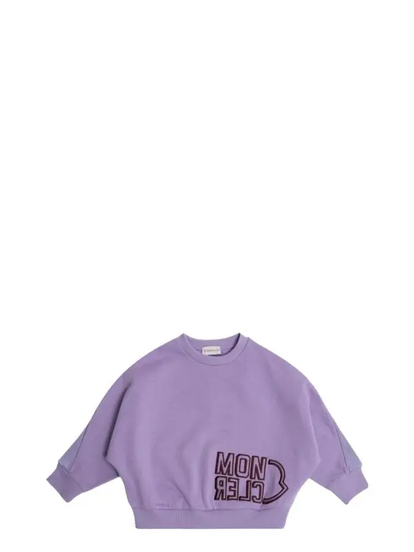 Moncler Embroidered Logo Crewneck Sweatshirt - Lilac