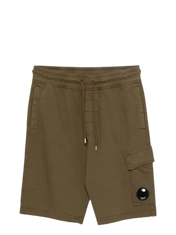 C.P. COMPANY Light Fleece Cargo Sweatshorts - Green