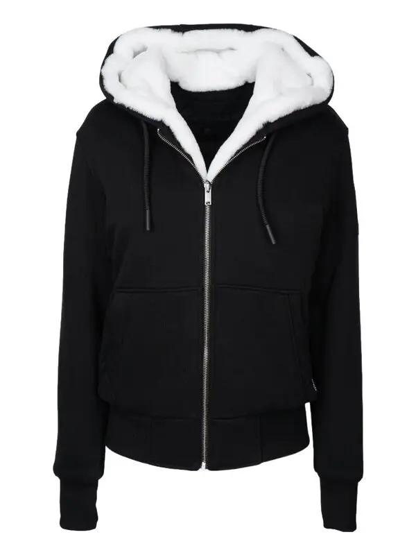 Moose Knuckles Plaque-detail Zip-fastening Jacket - Black