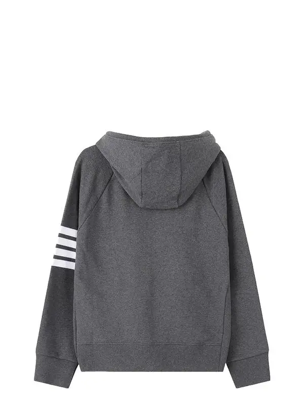 Thom Browne Zip-up Hoodie With Four-bar Stripes - No