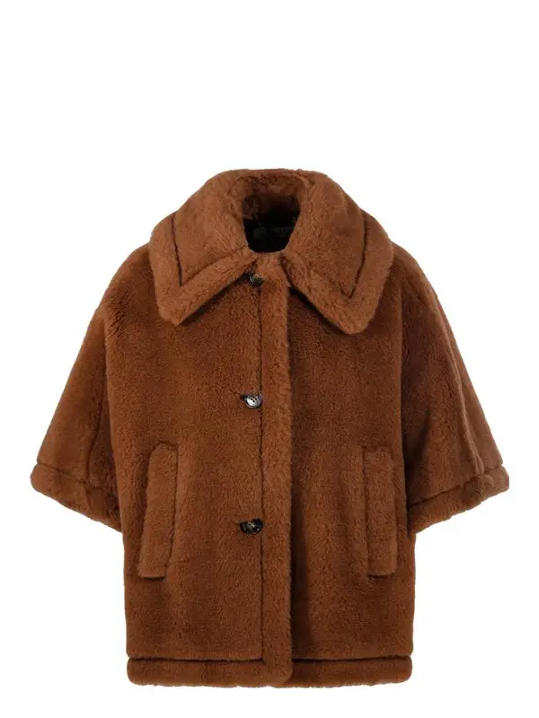Max Mara Collared Short Sleeved Coat - Brown