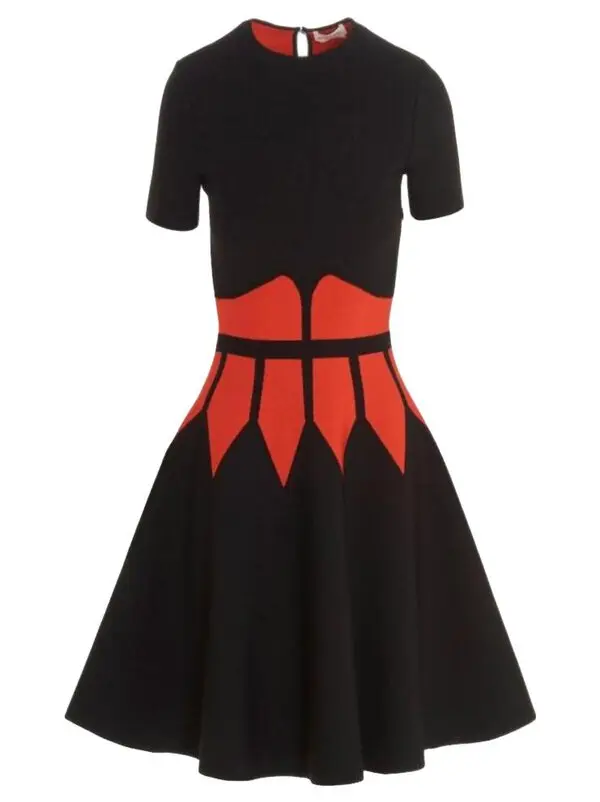 Alexander McQueen Short Sleeve Umbrella Dress - Black