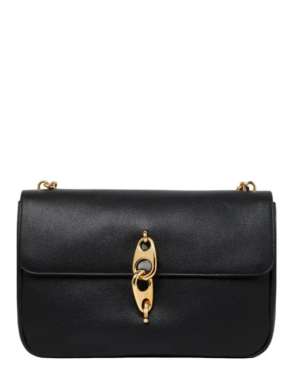TOM FORD Chain-linked Foldover Top Shoulder Bag - Black
