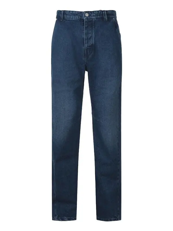 Kenzo Straight Leg Jeans With Buckle Detail - Blue