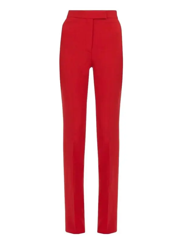 FERRAGAMO Straight Leg Tailored Trousers - Red