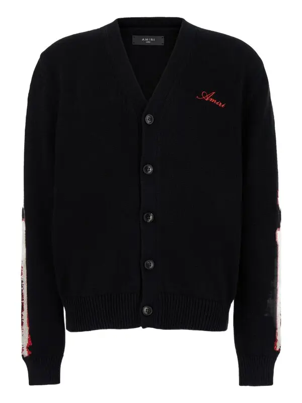 Amiri Bones Cardigan - Black