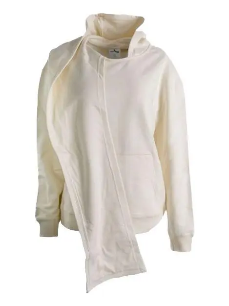 COURREGES Asymmetrical Neck Sweatshirt - White