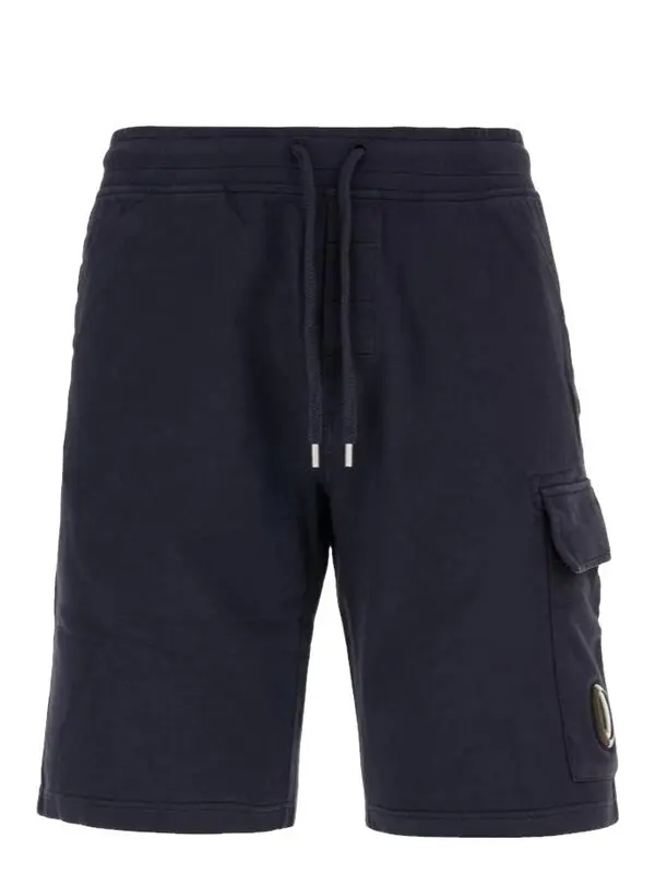 C.P. COMPANY Lens Cargo Sweat Shorts - Black