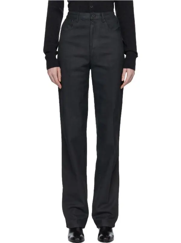 LEMAIRE Pleated Trousers - Black