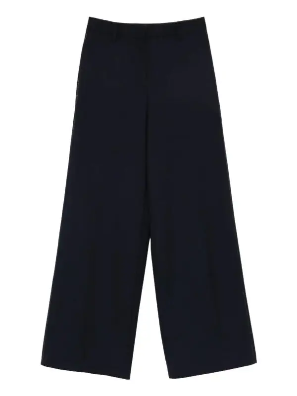 Fabiana Filippi Wide Leg Trousers With Belt Loops - Black