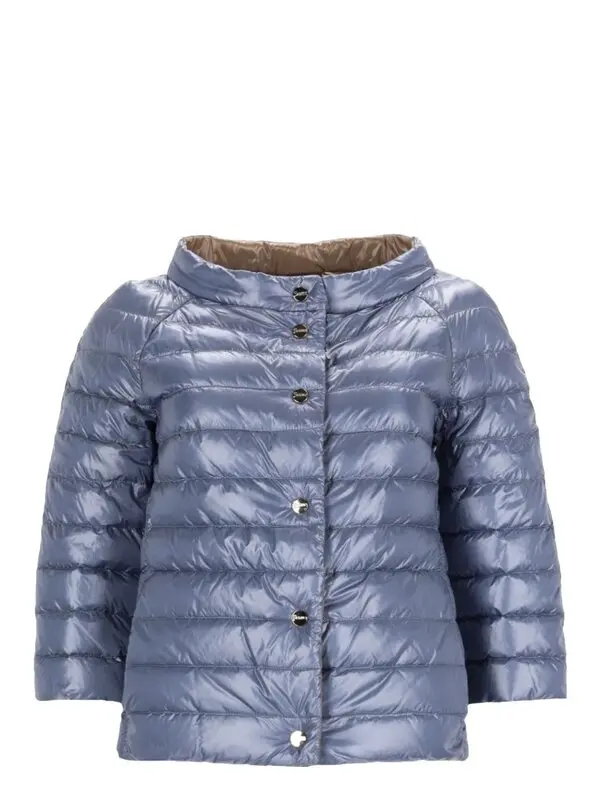 Herno Reversible Padded Jacket With Snap Closure - Blue