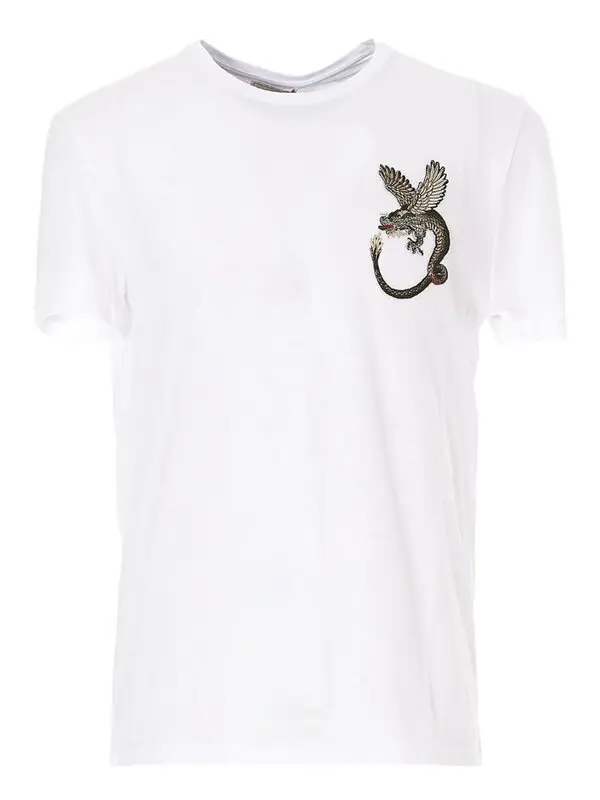 Alexander McQueen T-shirt With Round Neck And Short Sleeves - White