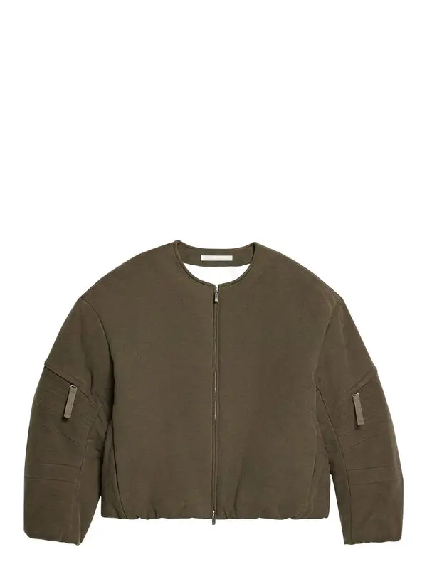 Helmut Lang Padded Zip-up Jacket - Olive