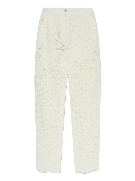 Dolce & Gabbana Lace Detail Trousers - Cream